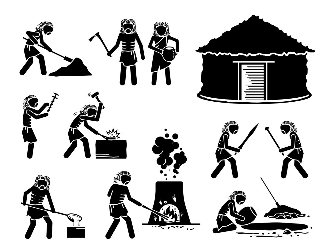 Prehistory Prehistoric Copper Stone Age Ancient Human SVG PNG EPS ...