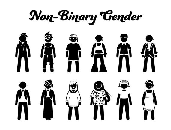 Nonbinary Non-binary Gender Human Lgbt Lgbtq Transgender Gay | Etsy