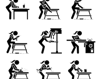 Working Stick Figure Svg - Etsy