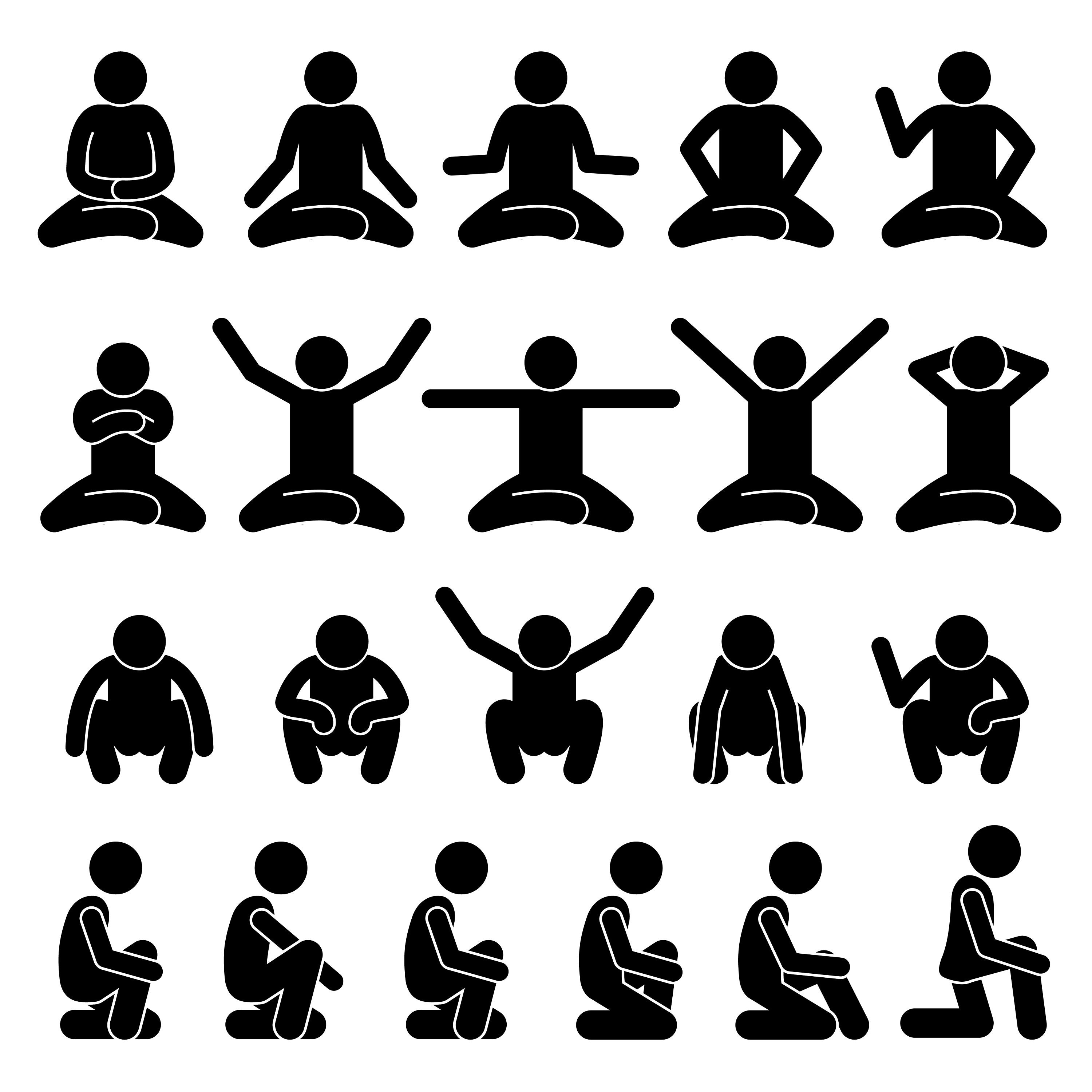 Stick Figure Stickman Stick Man People Person Poses Postures Sitting ...