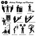 Stick Figures Man People Stickman Silhouette Action Verbs S Vector SVG ...