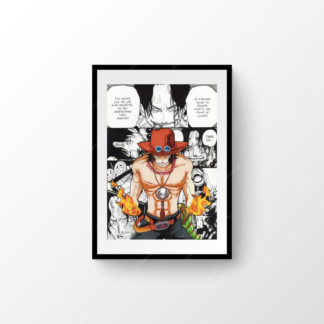Ace One Piece Art Print A4/A3 - Etsy