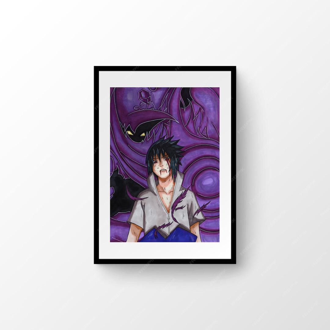 Sasuke Susanoo Drawing PRINT A4/A3 by Elmas Art Anime Manga - Etsy