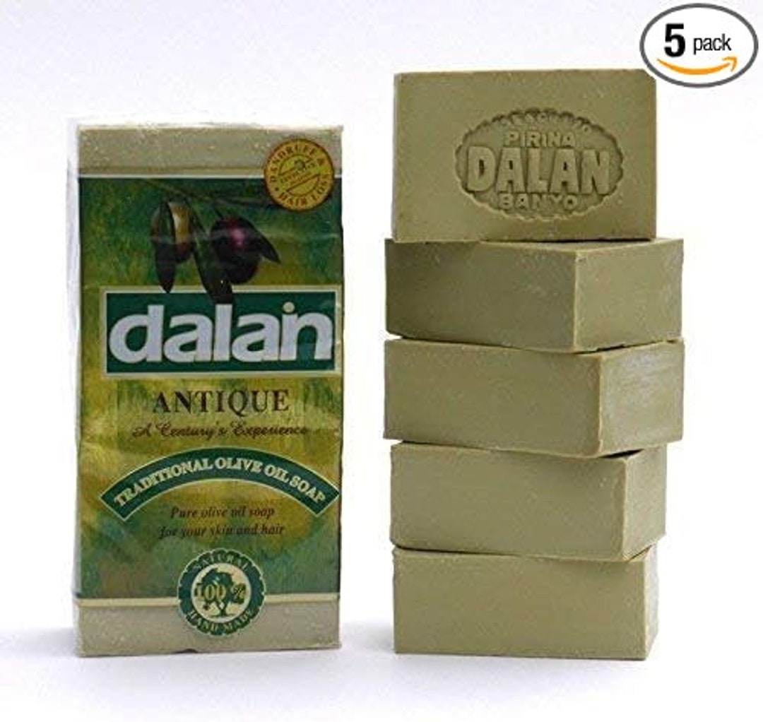 5 X 180g Bar Natural 100% Pure Olive Oil Soap Dalan Turkish Bath ...