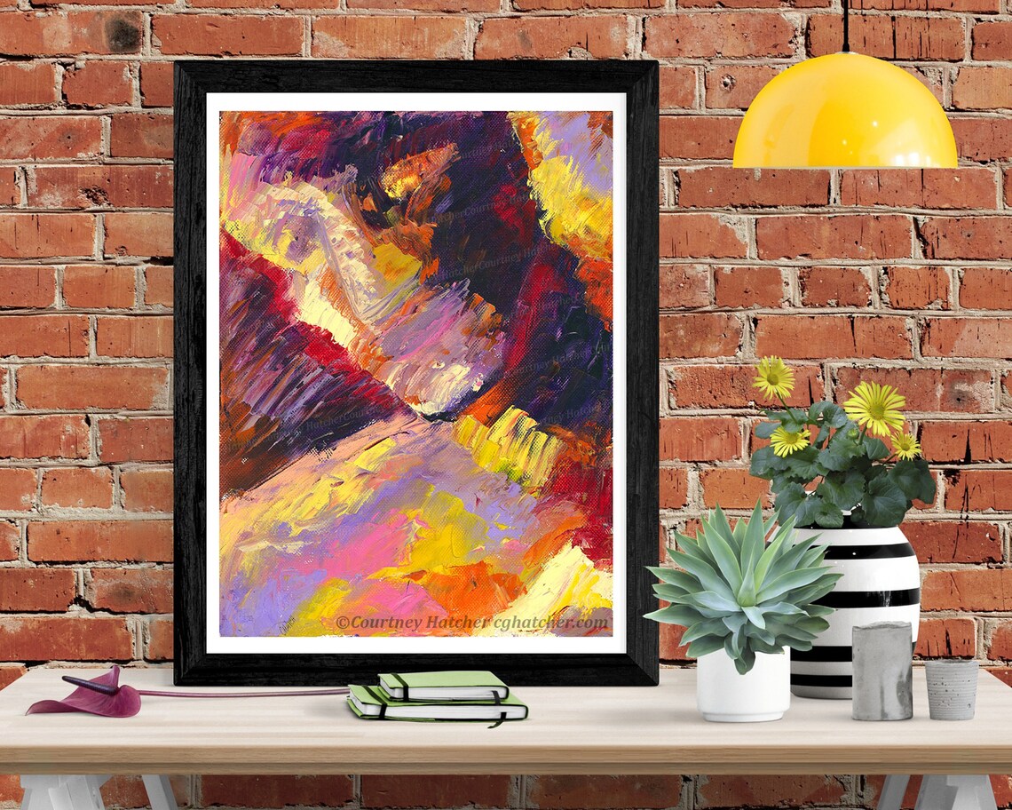Expressive Fine Art Print, Abstract Wall Art, Modern Giclee, Oil ...