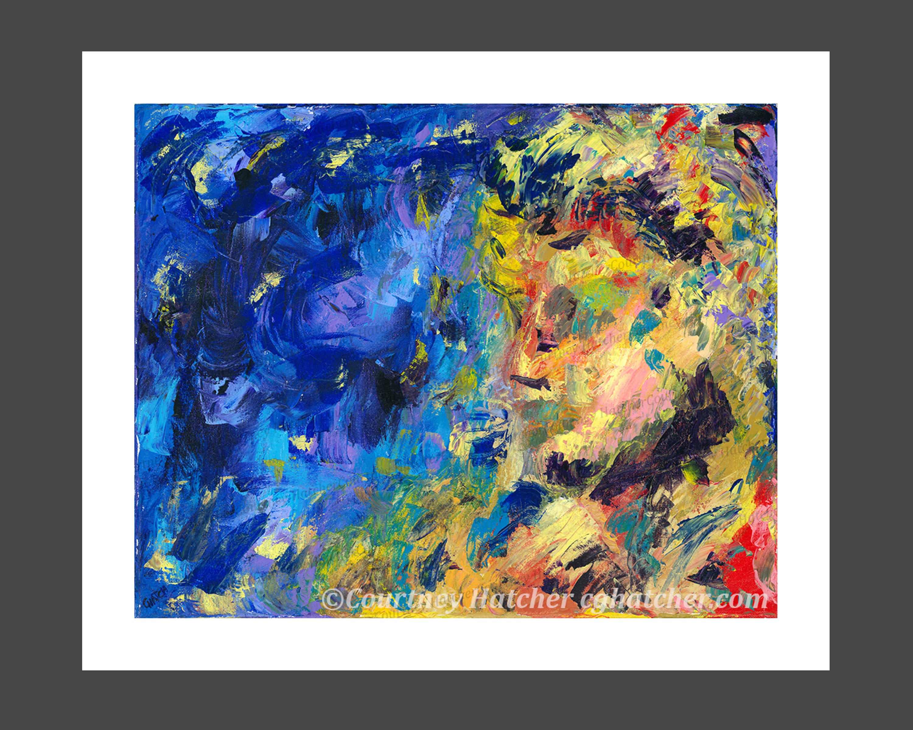 Fine Art Portrait Print Emotional Abstract Color Art Modern - Etsy