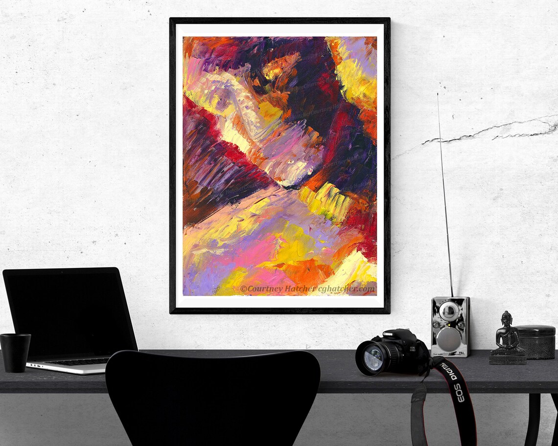 Expressive Fine Art Print, Abstract Wall Art, Modern Giclee, Oil ...