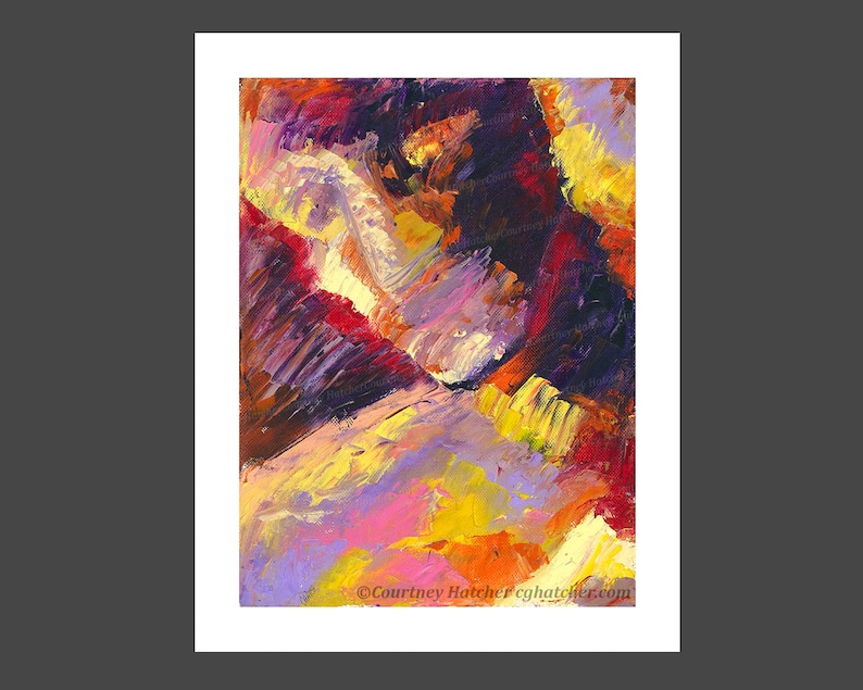Expressive Fine Art Print, Abstract Wall Art, Modern Giclee, Oil ...