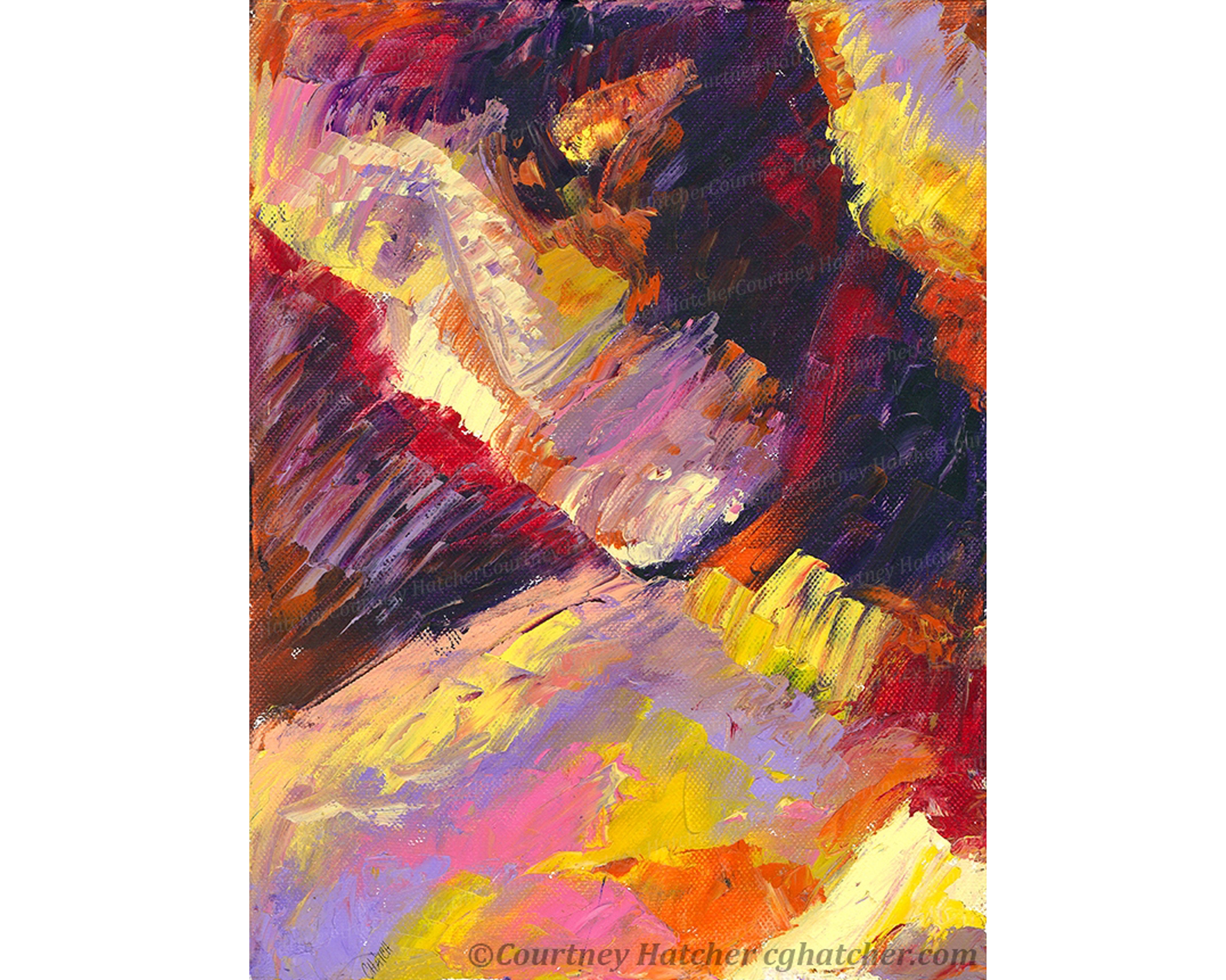 Expressive Fine Art Print, Abstract Wall Art, Modern Giclee, Oil ...