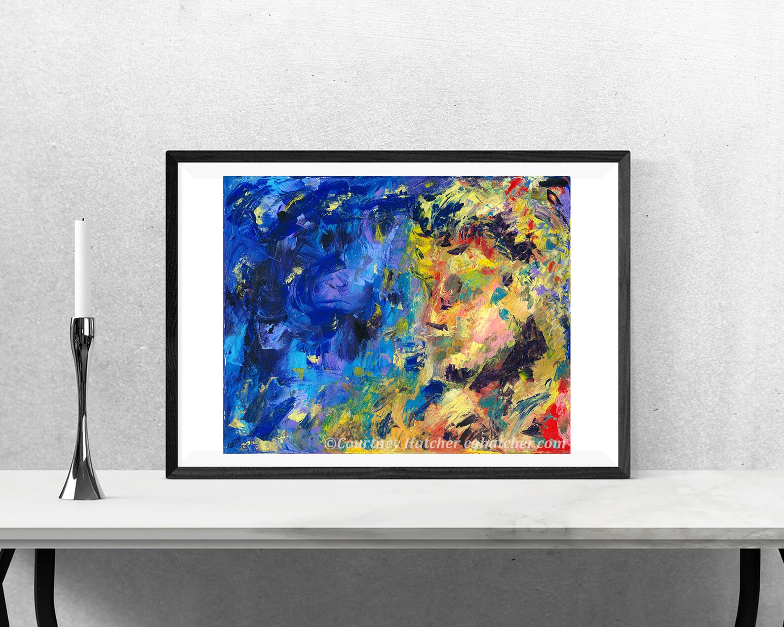 Fine Art Portrait Print, Emotional Abstract Color Art, Modern Giclee ...