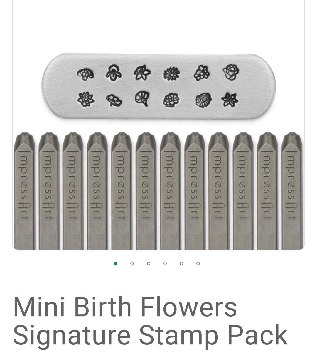 Mini Birth Flower Stamps, Metal Stamping Set, Floral Theme - Etsy