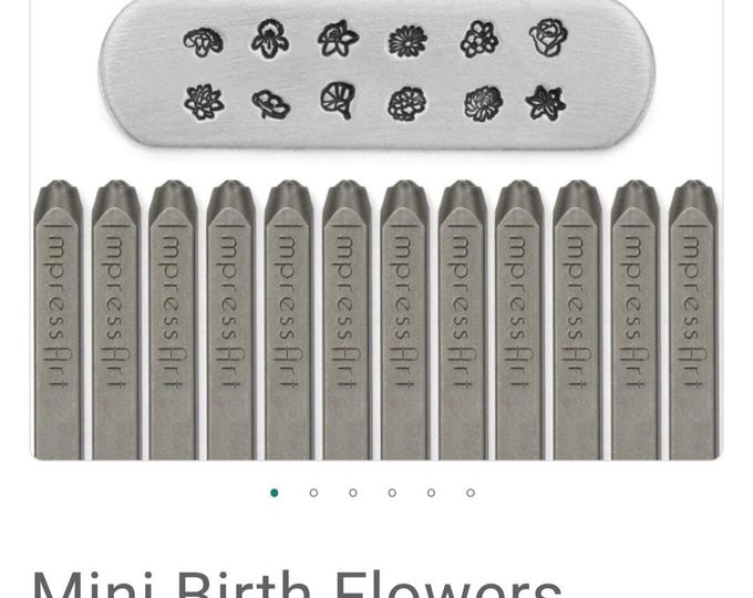 Mini Birth Flower Stamps, Metal Stamping Set, Floral Theme - Etsy