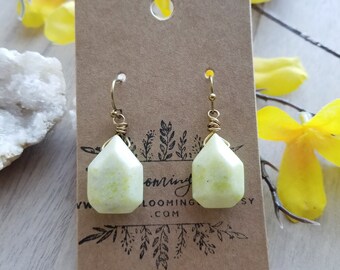Hand Made Semi Precious Lemon Jasper Gemstone and Sterling - Etsy