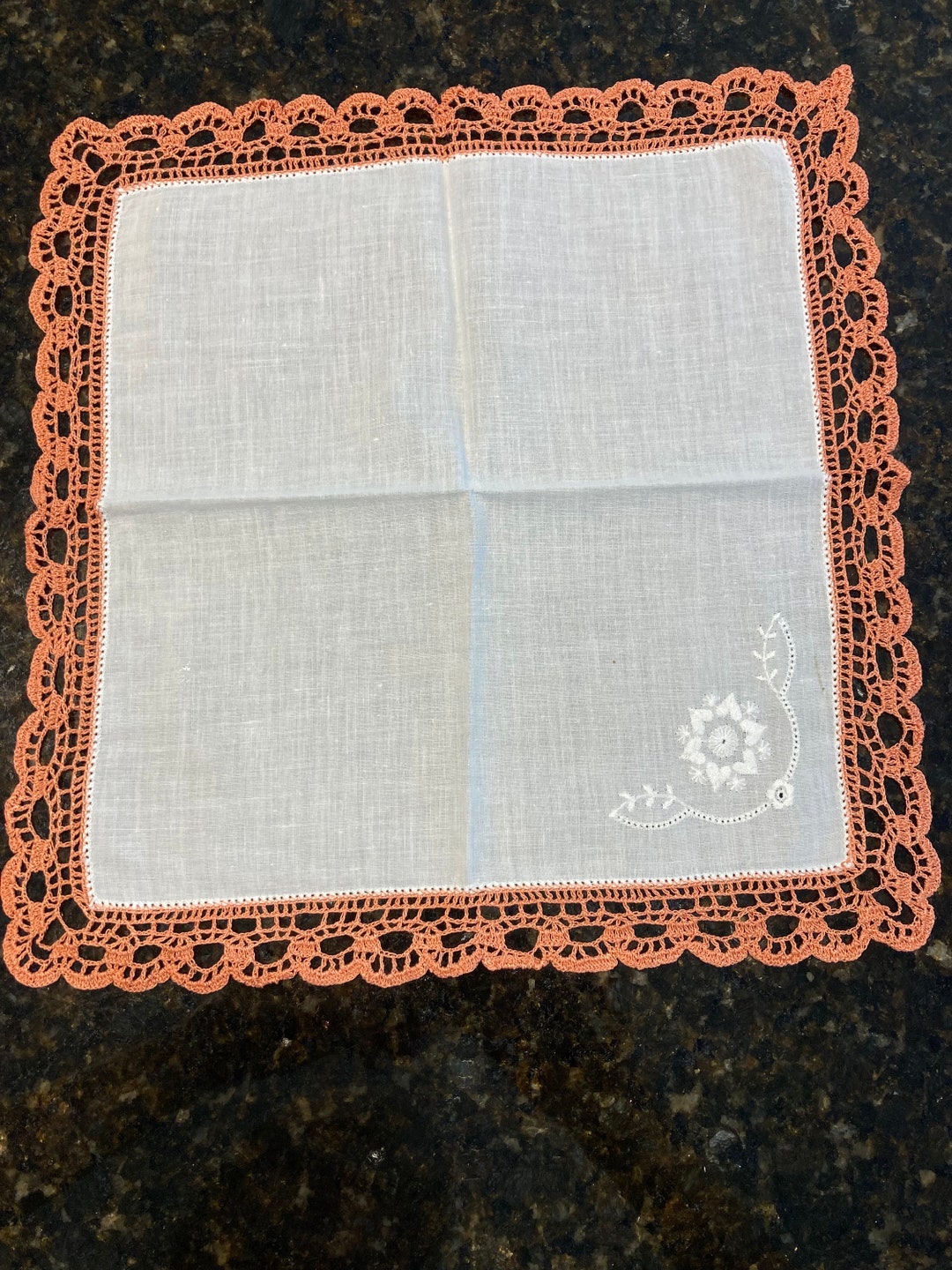 7 Hand Chrocheted/tatted Hankies. 6 Dollars Each With Free Ship. Lovely ...
