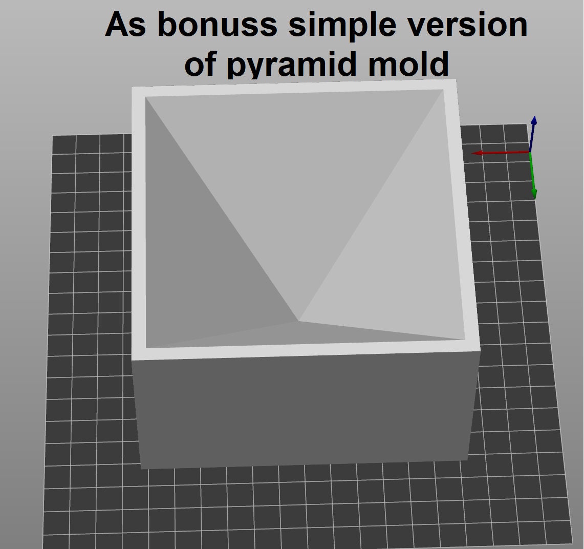 Digital FILES Stl: 2 in 1 Pyramid Gold Ratio Mold (2 Different) 20cm 7 ...