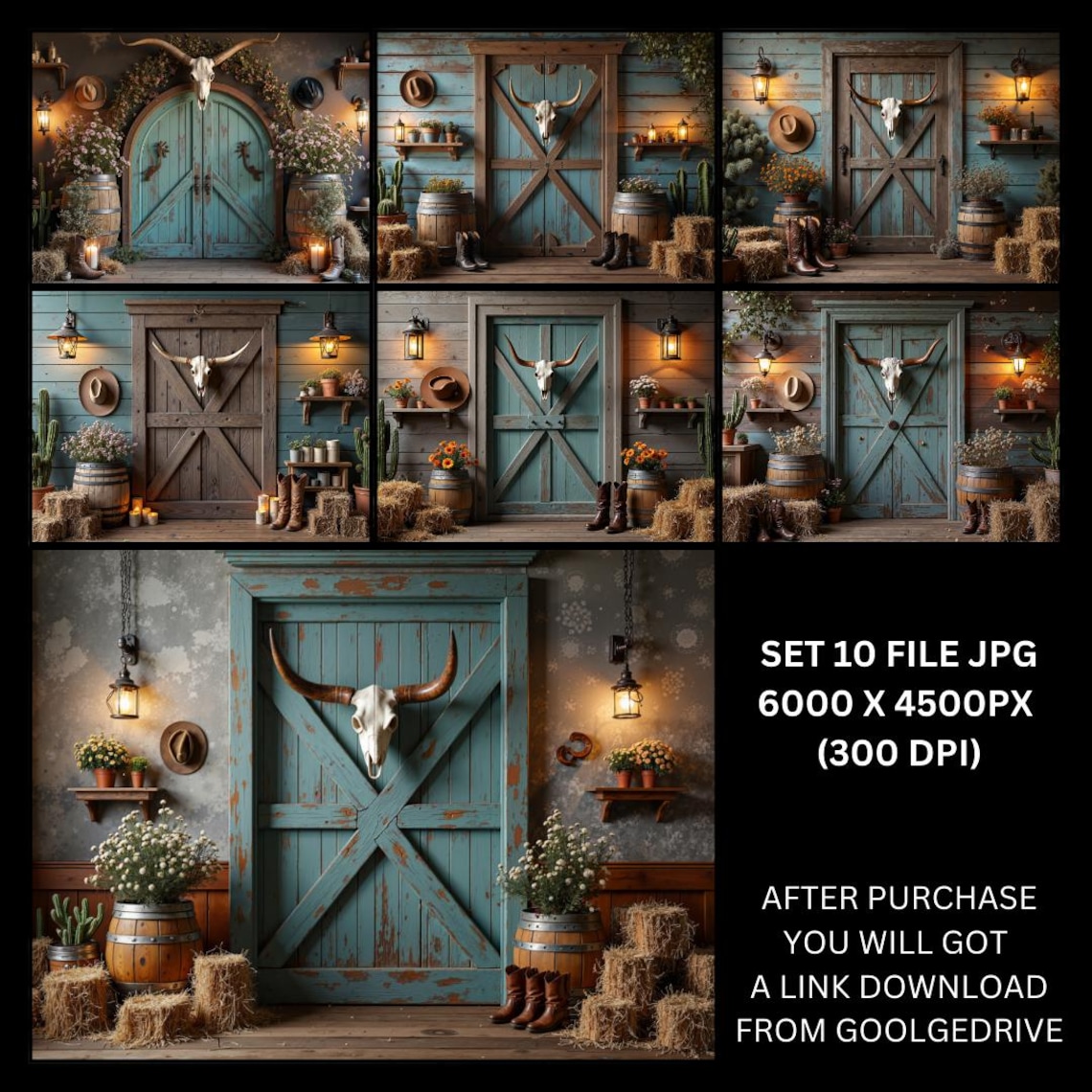 Rustic Western Backdrop, Old Barn, Cowboy Backgrounds (digital Download ...