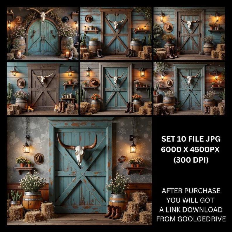 Rustic Western Backdrop, Old Barn, Cowboy Backgrounds (digital Download ...