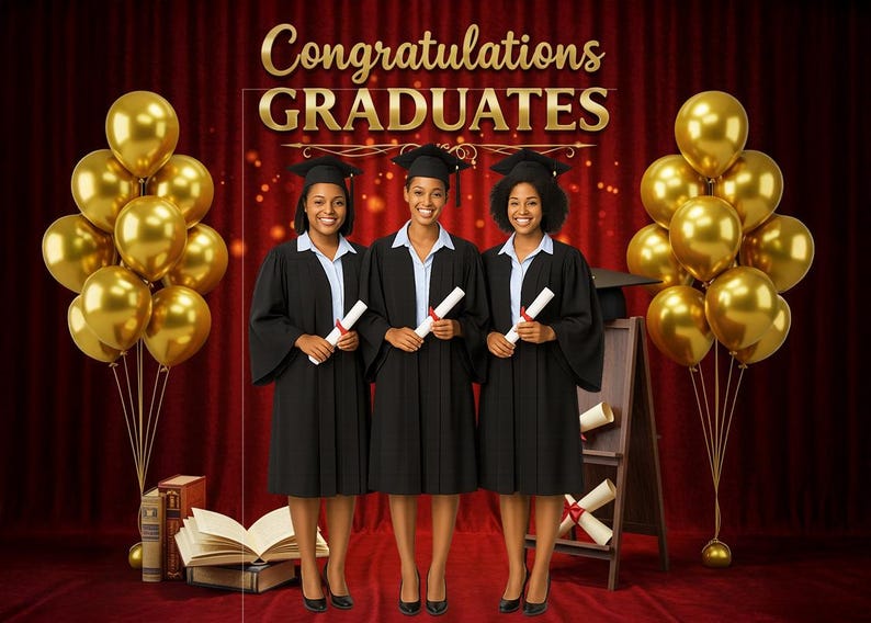 Elegant Graduation Digital Backdrop – Perfect for Photo Booth & Studio ...