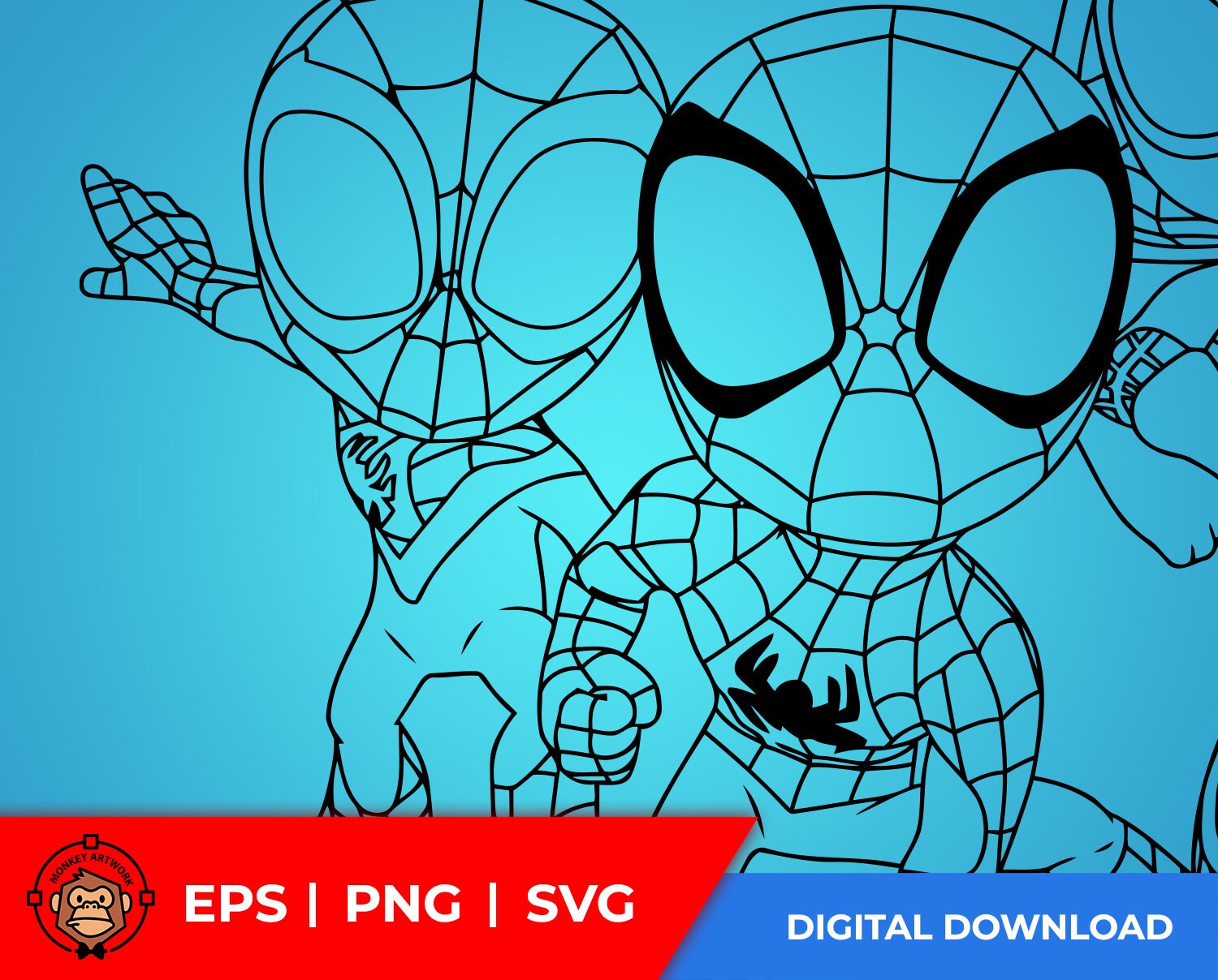 Cute Spidey and His Amazing Friends SVG EPS Cs10 PNG Digital - Etsy ...