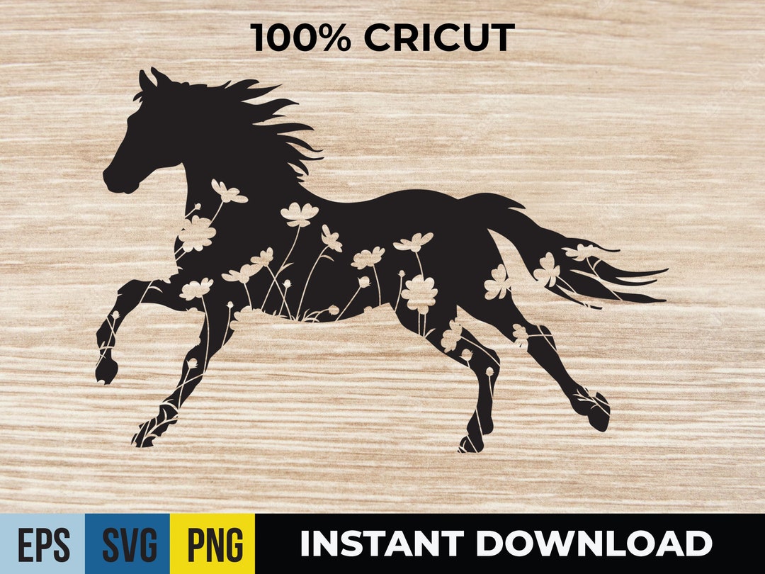 Svg floral cheval svg cheval svg rustique svg ferme svg - Etsy France