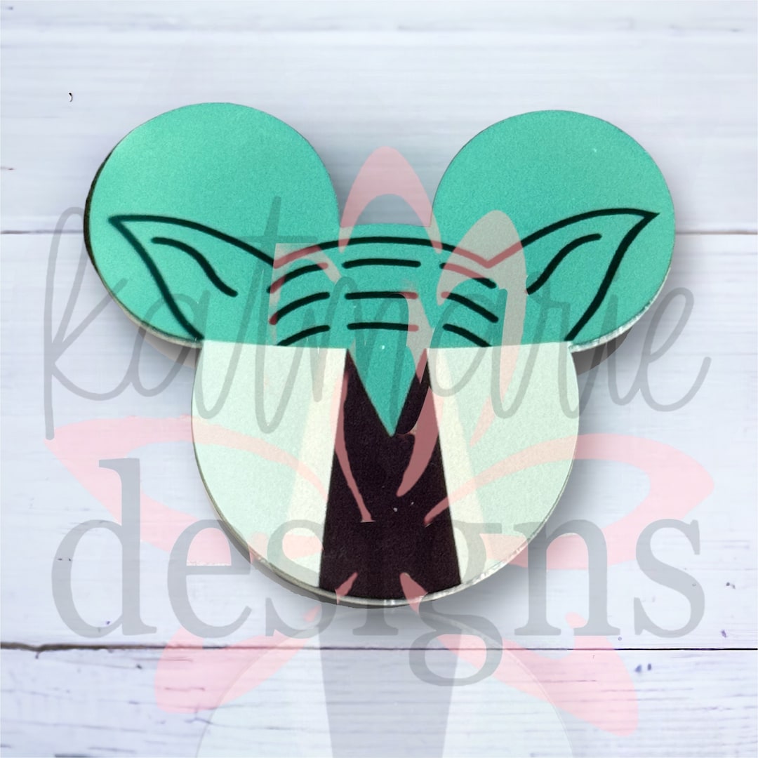 Wise Green Master, Character Inspired, Interchangeable Mouse Head Badge ...