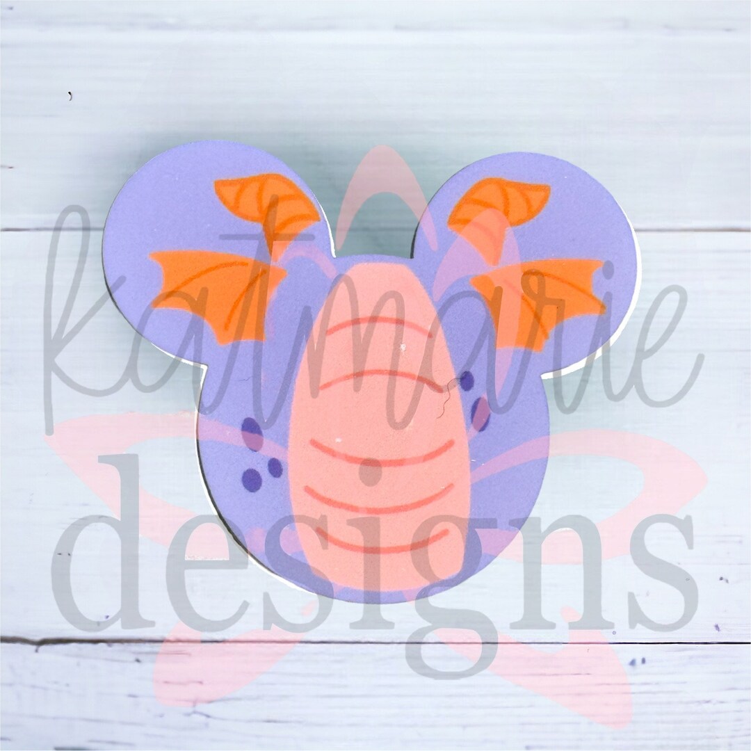 Figment, Art, Park Inspired, Interchangeable Mouse Head Badge Reel ...