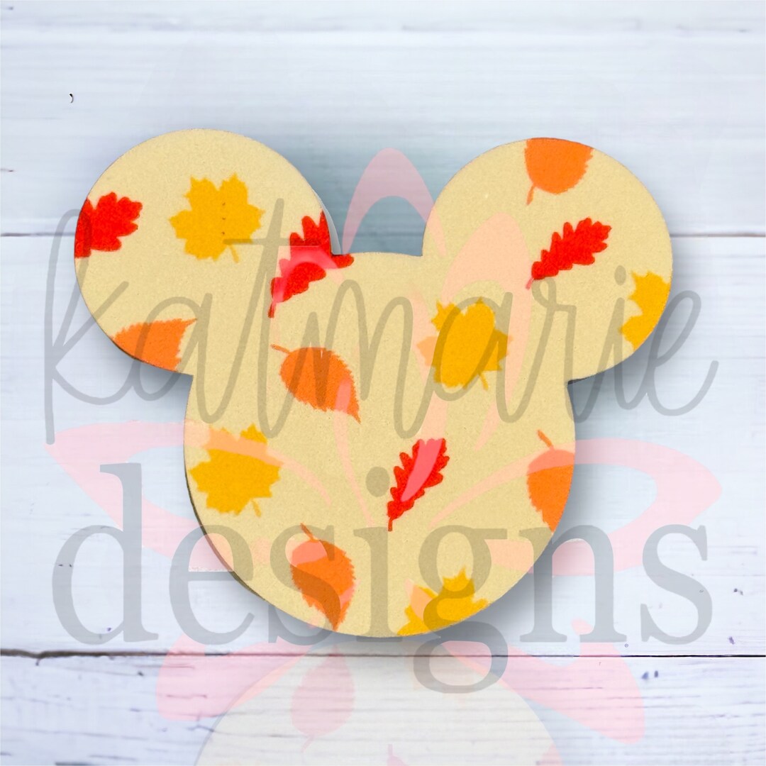 Acrylic Mouse Head Keychain: Fall Leaves Thanksgiving Gift - Etsy