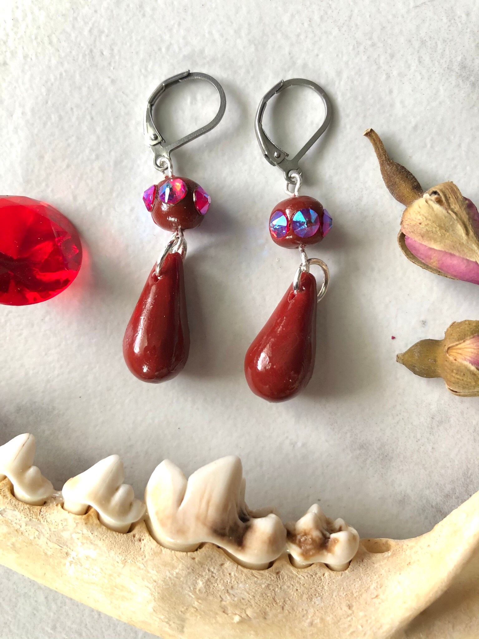 Sanguina Blood Drip Earrings Bloody Earrings Gothic Jewelry - Etsy