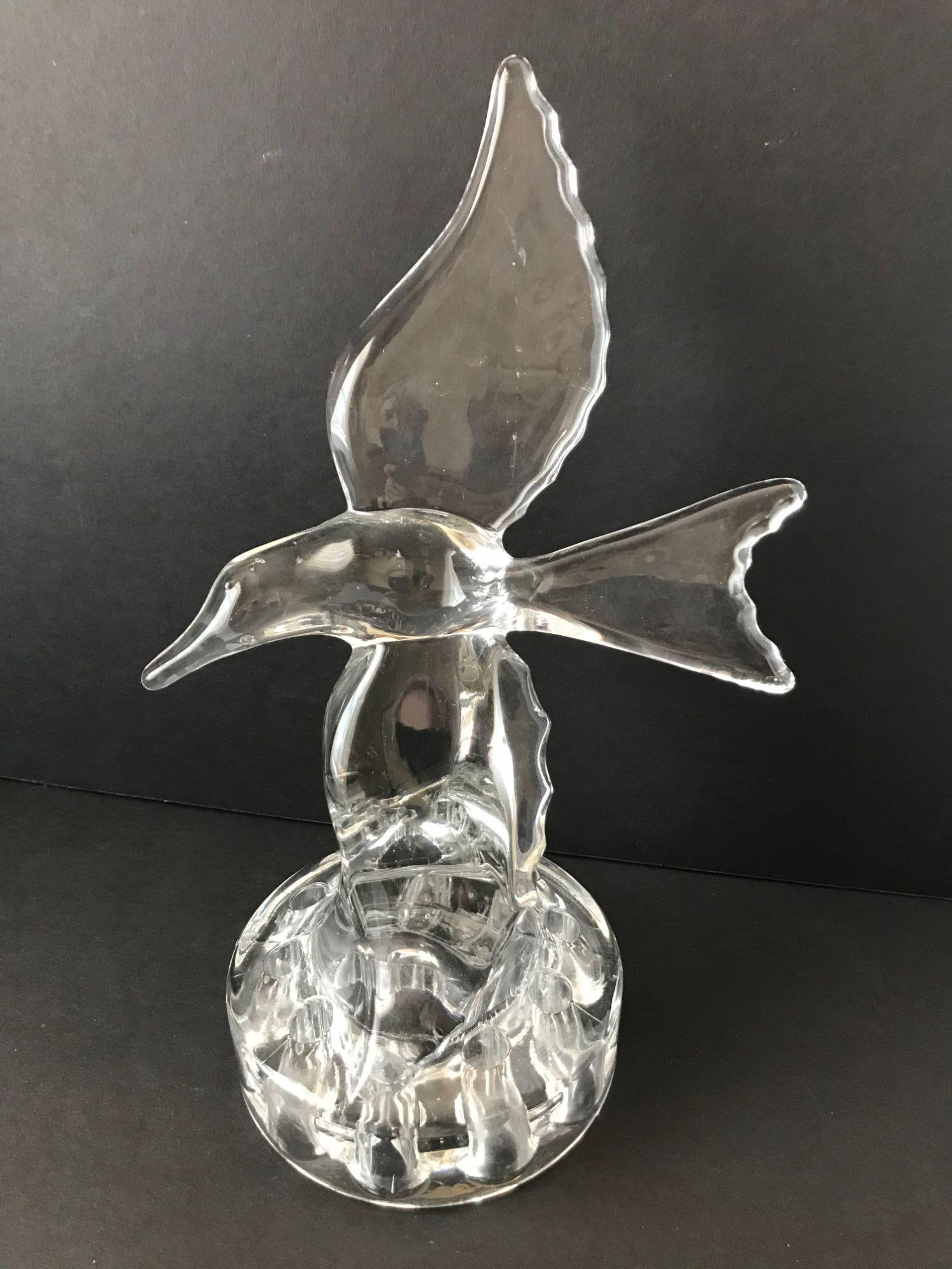 Cambridge Glass Company Crystal Seagull Flower Frog - Etsy