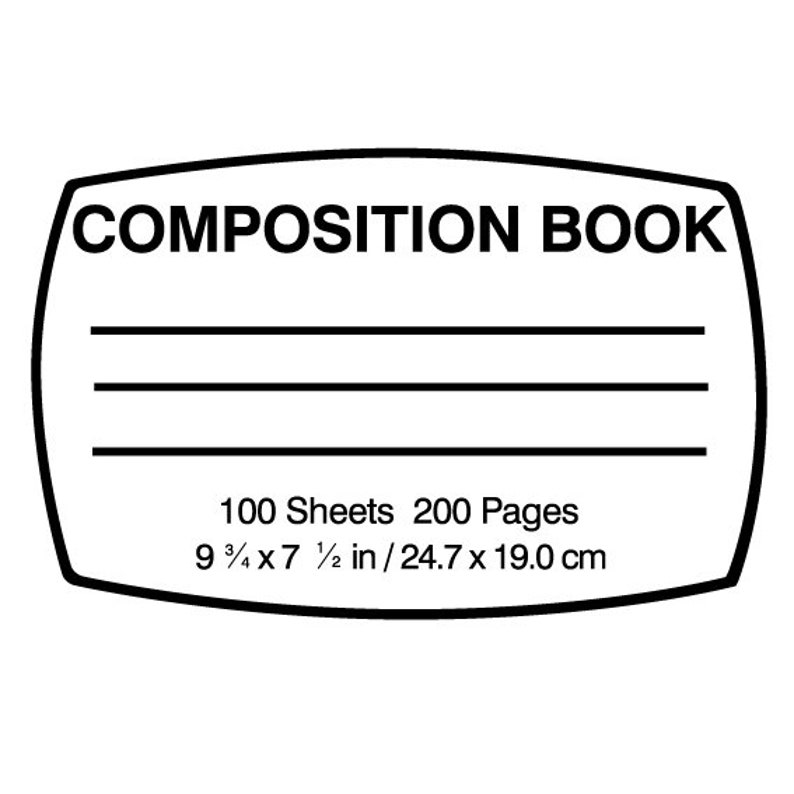 Composition Book Svg Notebook Label Notebook Cover Marble Etsy