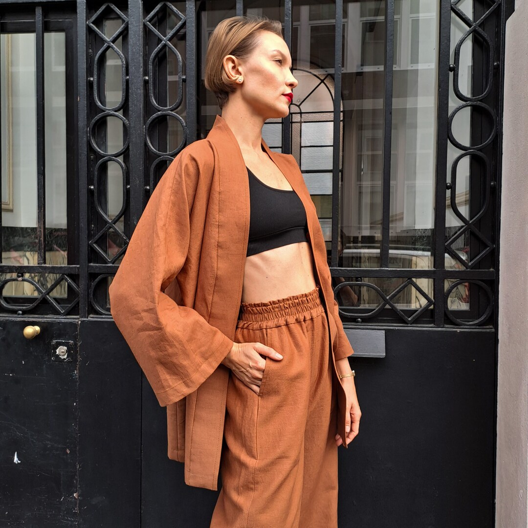 LINEN Jacket and Trousers Set/complete LINEN Jacket and Trousers - Etsy