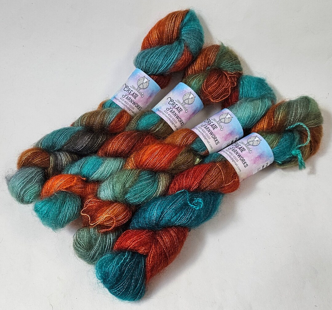 Tortoise Shell in Kid Mohair/silk Blend Lace Weight Yarn - Etsy