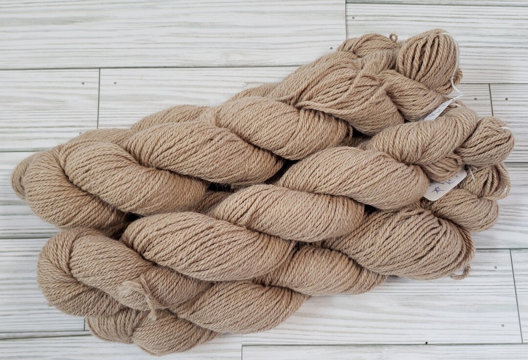 Natural Light Tan Alpaca Yarn 3-ply DK Weight 175 Yards / - Etsy