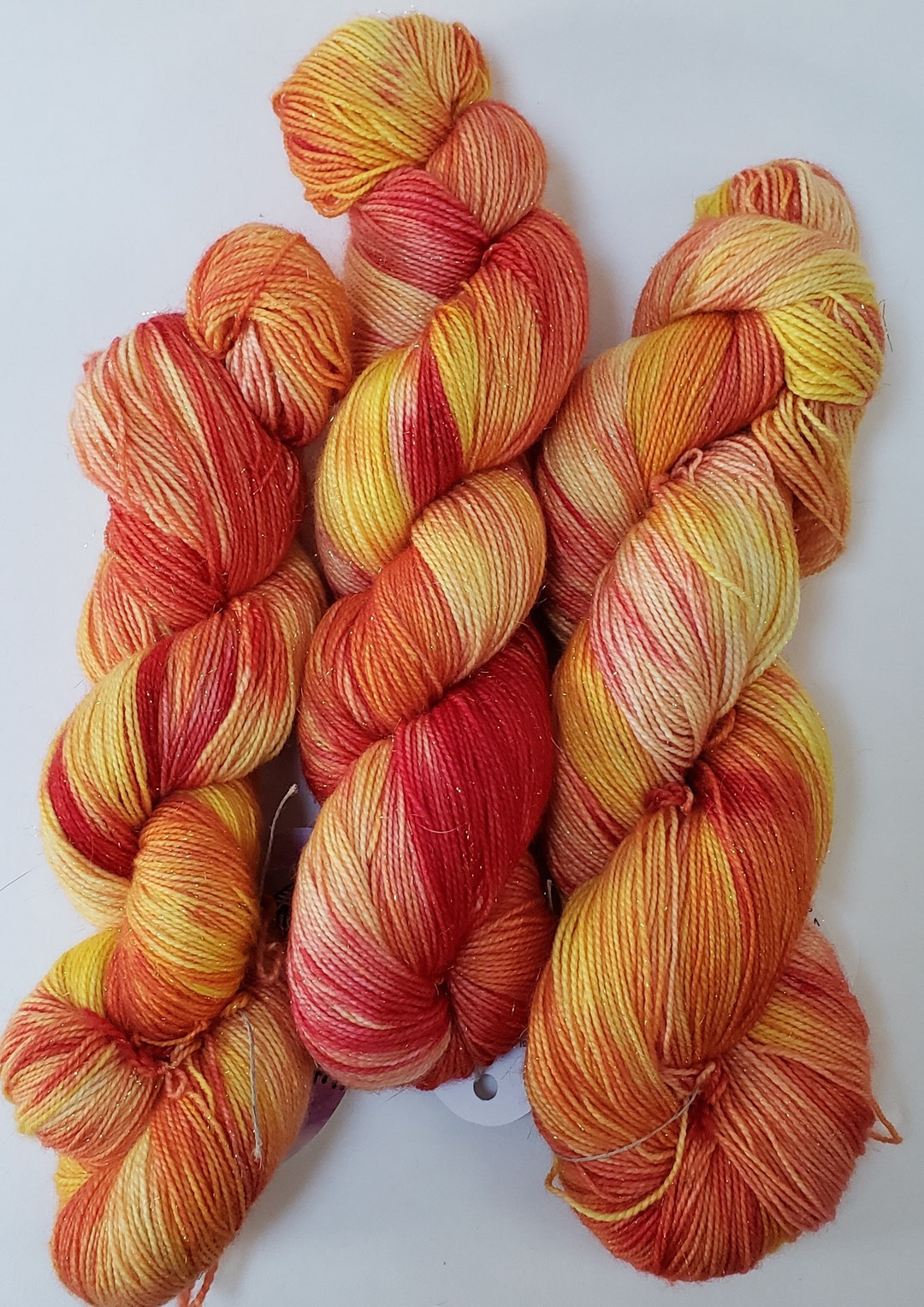 Eastern Shore Sunrise in Gold Sparkle Superwash Merino Blend - Etsy