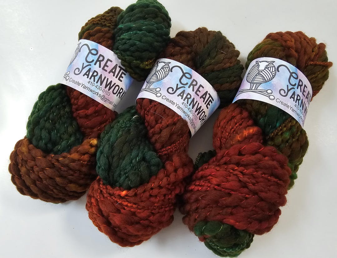 Tortoise Shell in Thick N Thin 100% Superwash Merino Bulky Yarn - Etsy