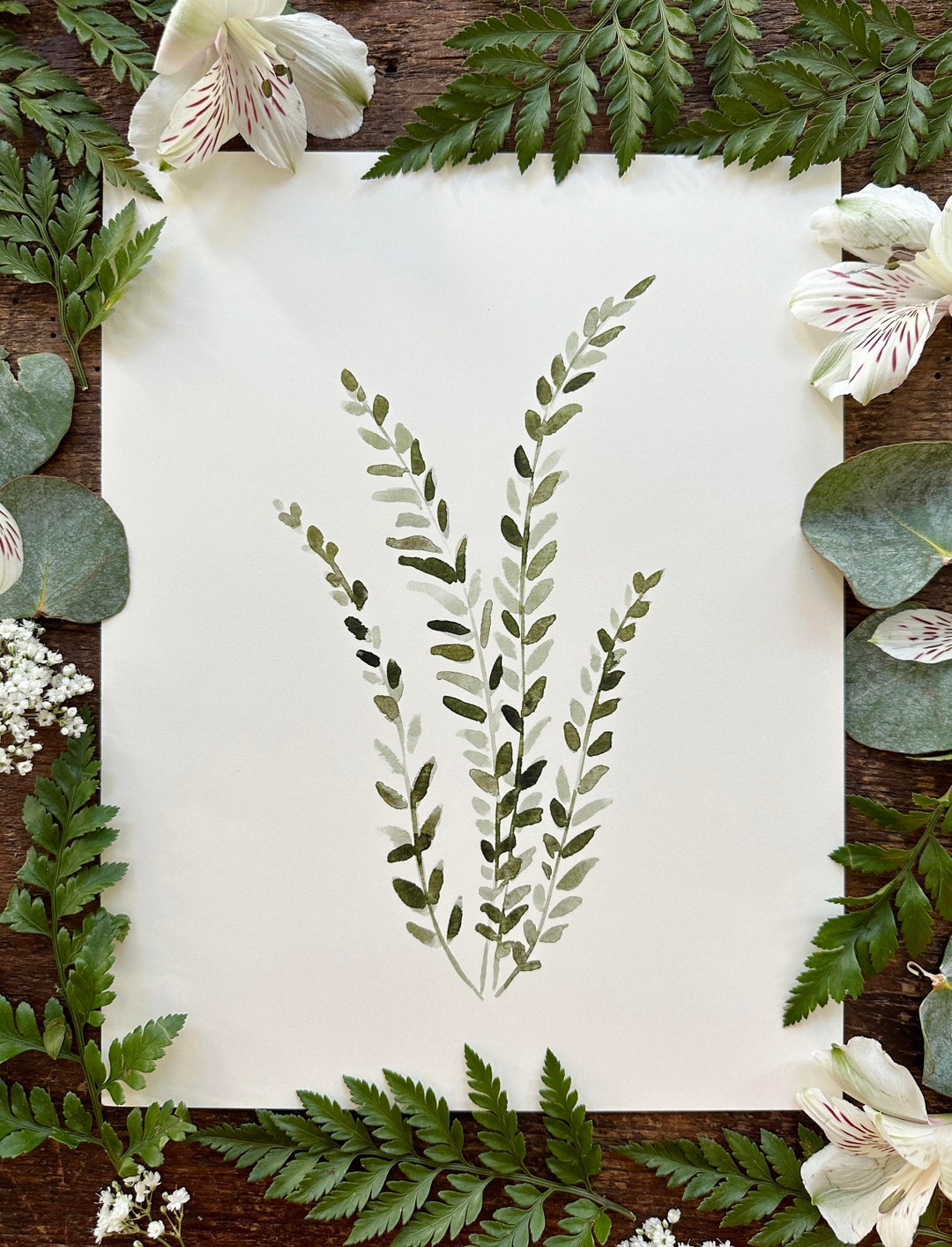 Greenery Print | Watercolor Leaves | Botanical Watercolor | Botanical ...