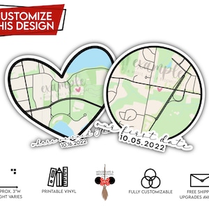 CUSTOMIZABLE Custom Location Map Important Location - Etsy