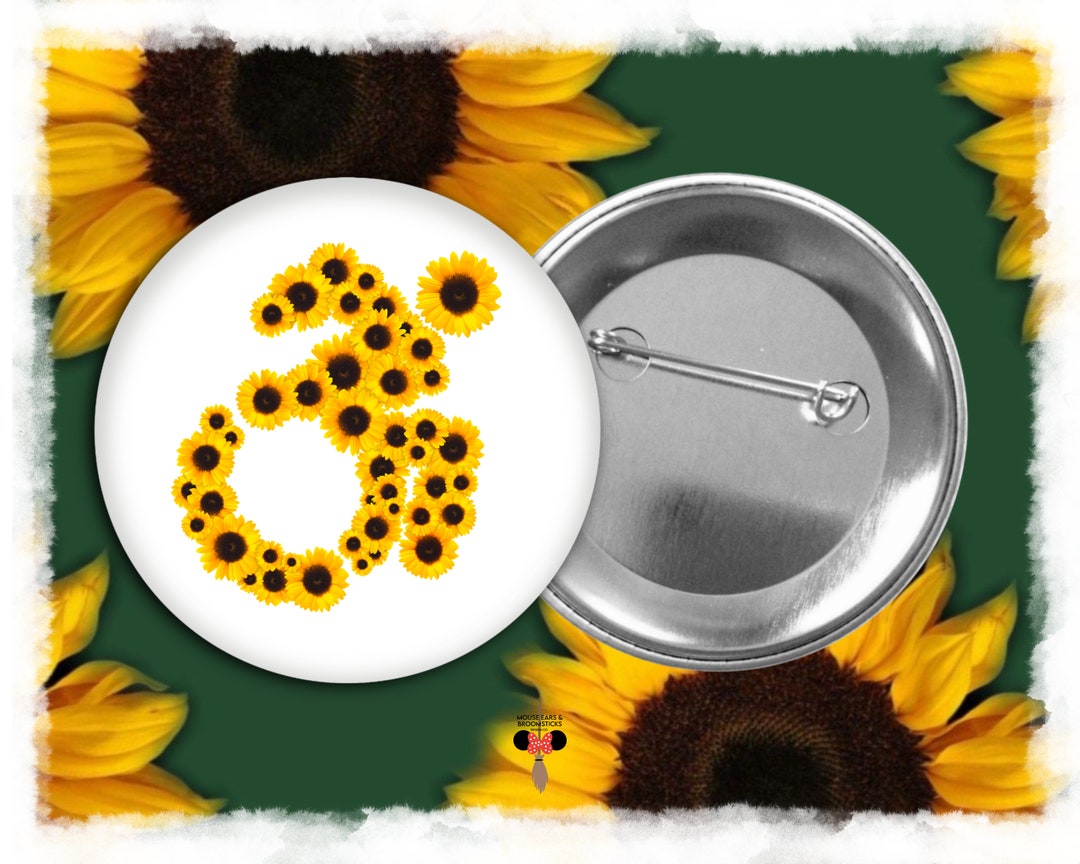 Sunflower Accessibility Symbol | Hidden Disabilities Sunflower Pinback ...