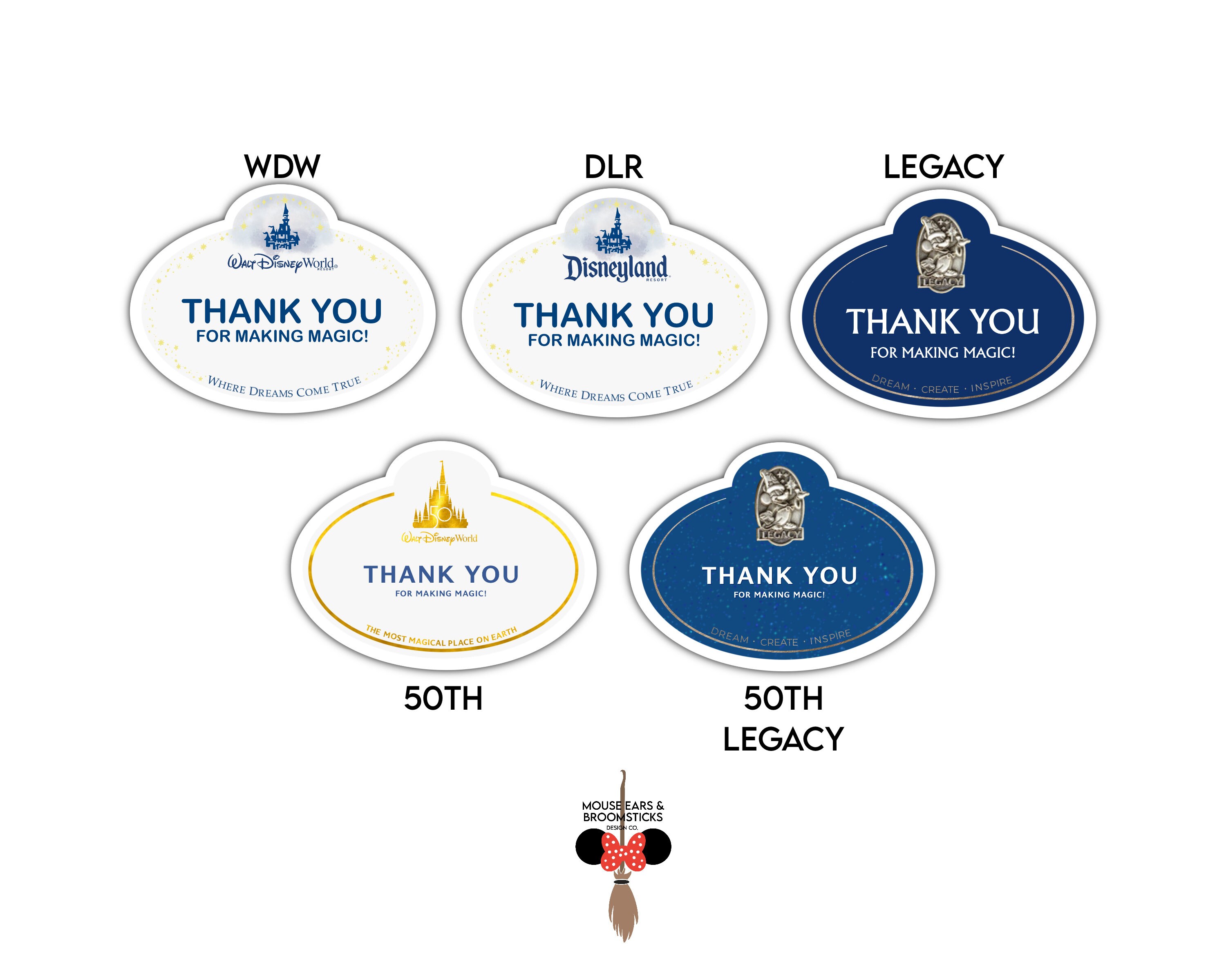 POPULAR Thank You for Making Magic Tiny Cast Member Name - Etsy