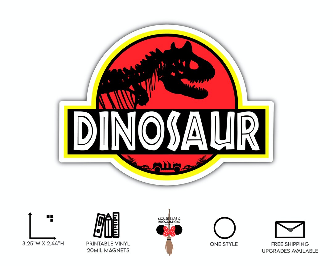DINOSAUR the Ride Jurassic Park Inspired Stickers & Magnets - Etsy
