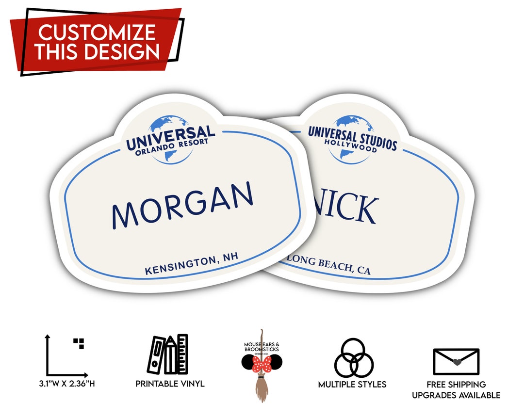 CUSTOMIZABLE Custom Team Member Name Tag Stickers & Magnets - Etsy