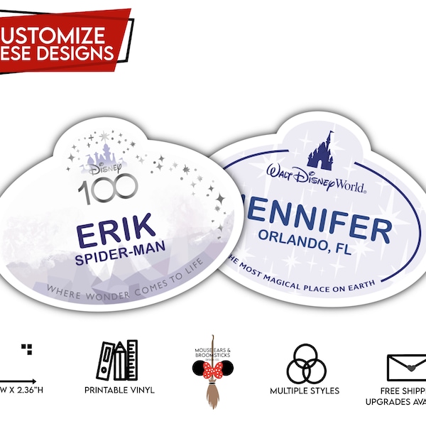 Cast Member Name Tag Stickers - Etsy