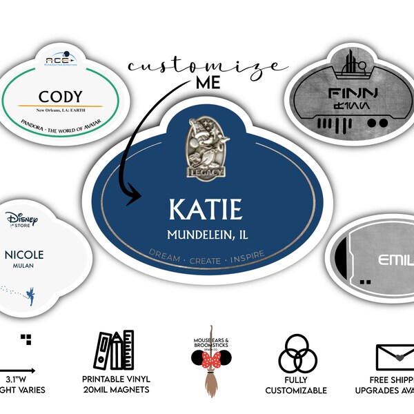 Name Tag Stickers - Etsy