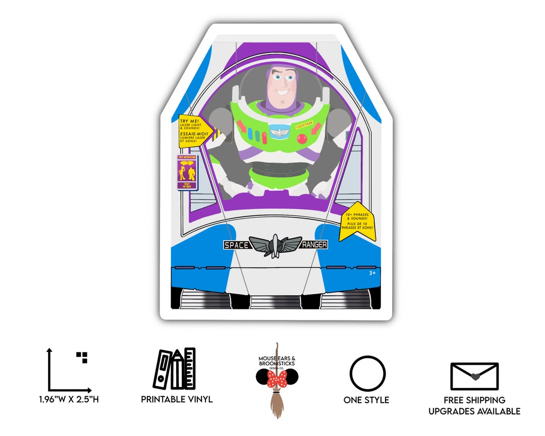 Space Ranger Toy Box Buzz Lightyear Inspired Stickers & Magnets - Etsy
