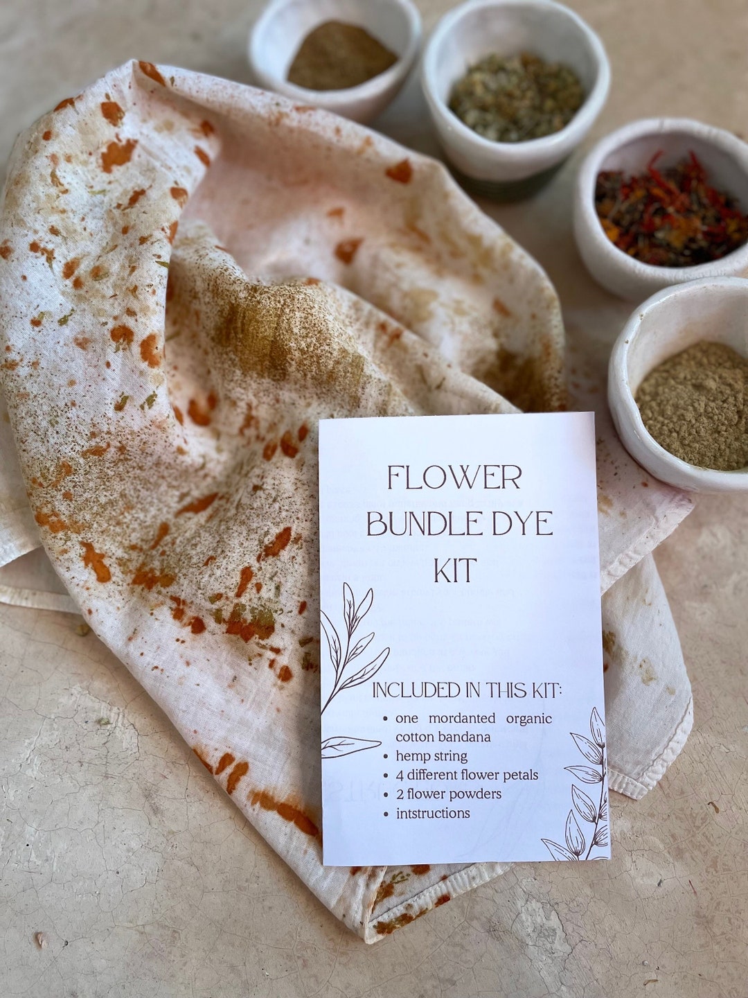 Flower Bundle Dye Kit/natural Dyes Kit/botanical Dye Kit// DIY - Etsy
