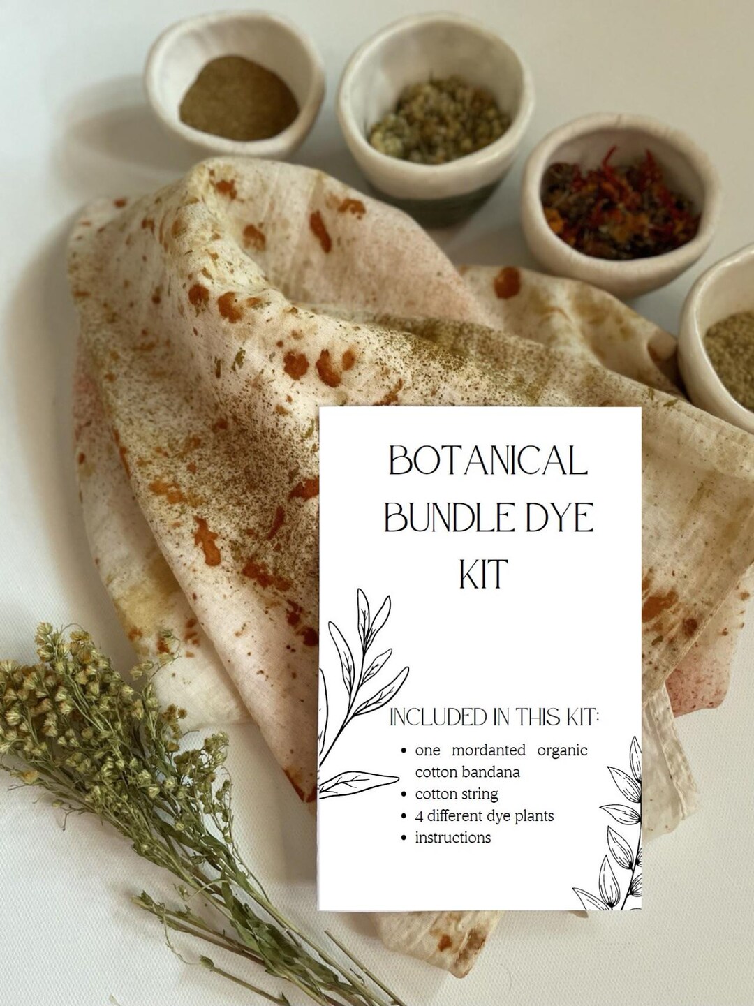 Botanical Bundle Dye Kit: Organic Cotton Bandana, DIY - Etsy
