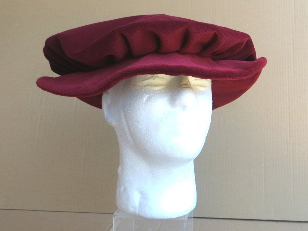 HAT Medieval Big Tudor Graduation Doctor Renaissance Larp Noble With ...