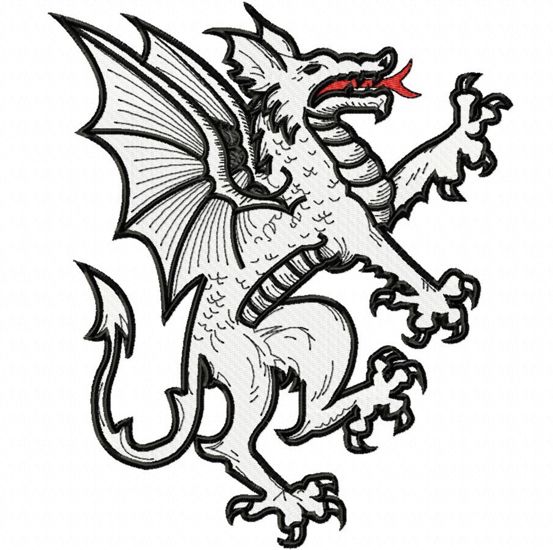 Dragon Heraldry/heraldic / Crest Embroidery Design File for Larp ...