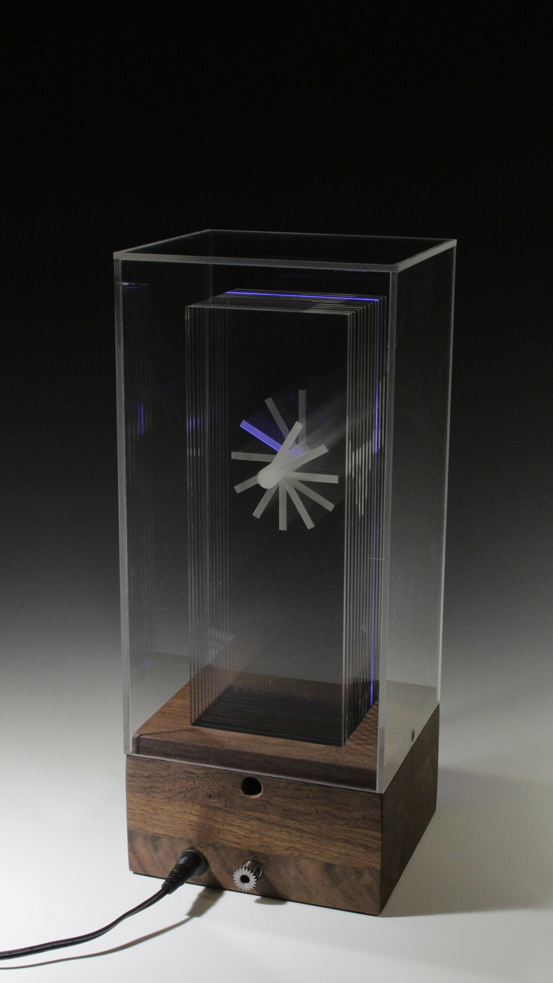 Edge Lit (LED) Acrylic Transparent Analog "nixie" Clock - Etsy