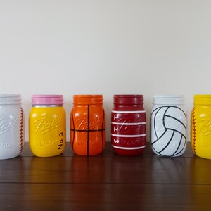 Sports Mason Jar Set - Etsy